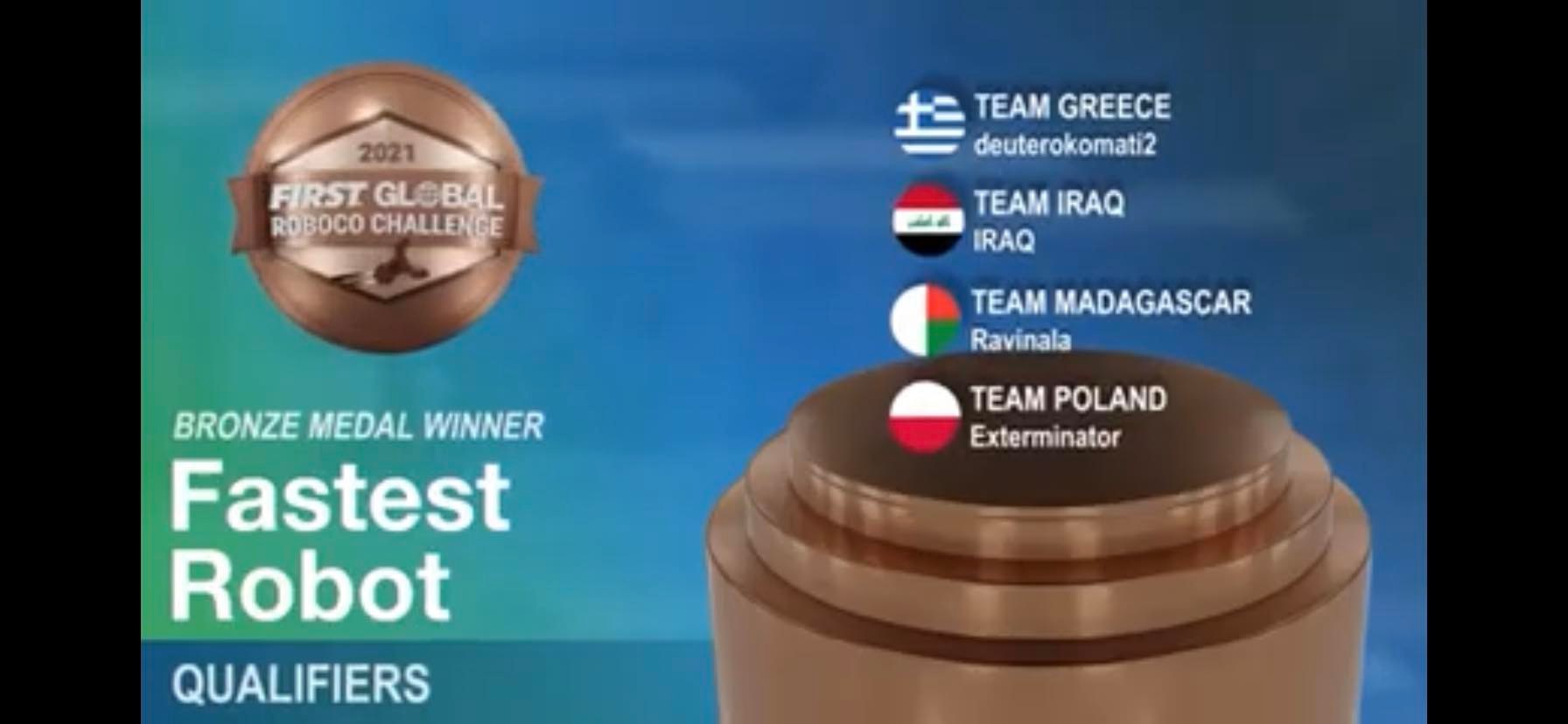 Χάλκινο Μετάλλιο στο FIRST Global RoboCo Challenge για την Ελληνική ...